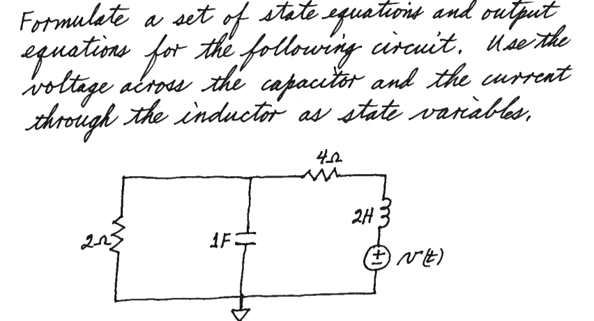 Solved Formulate a set of state equations and output | Chegg.com