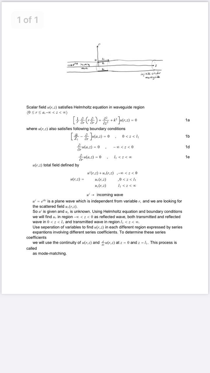 Solved we have helmholtz equation by separation variable and | Chegg.com