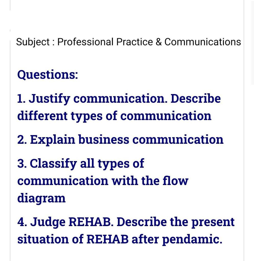 Solved Subject : Professional Practice & Communications | Chegg.com
