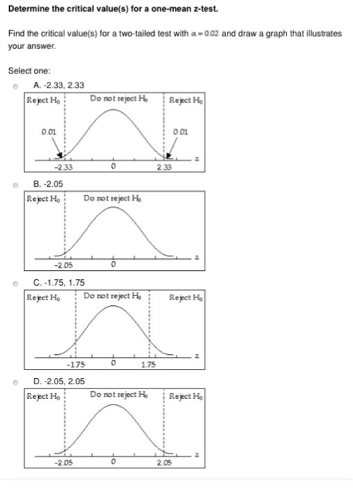Solved Determine The Critical Value S For A One Mean