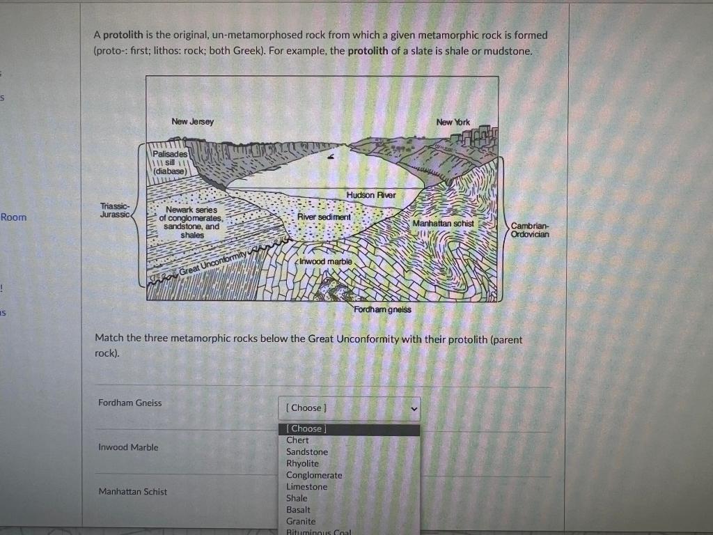 Solved A protolith is the original, un-metamorphosed rock | Chegg.com
