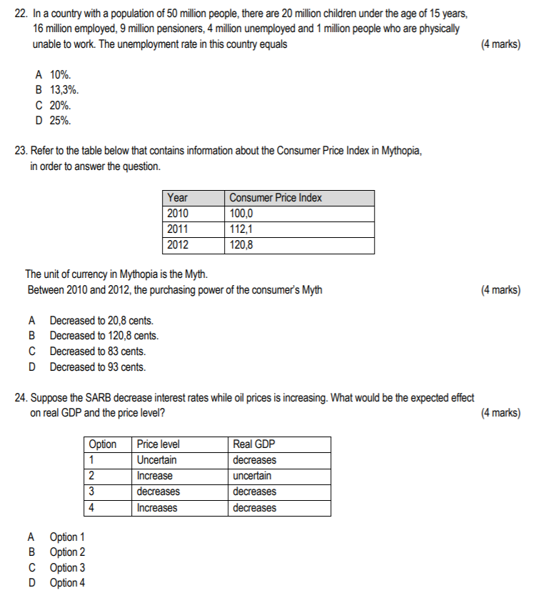Solved Choose the most appropriate answer. Write down | Chegg.com
