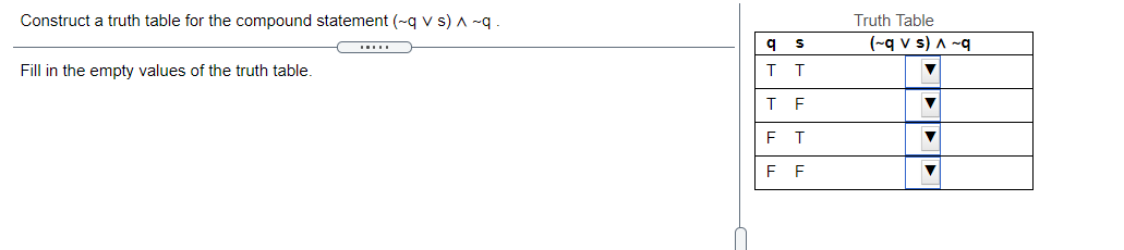 Solved Construct a truth table for the compound statement | Chegg.com