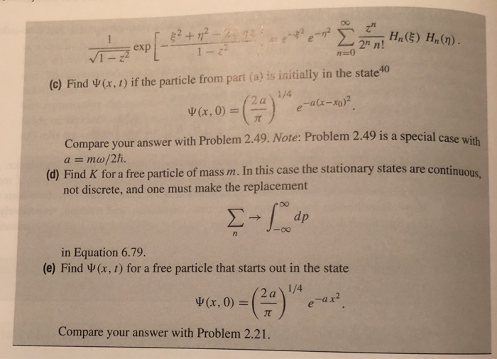 Solved Problem 6.30 Consider a time-independent Hamiltonian | Chegg.com