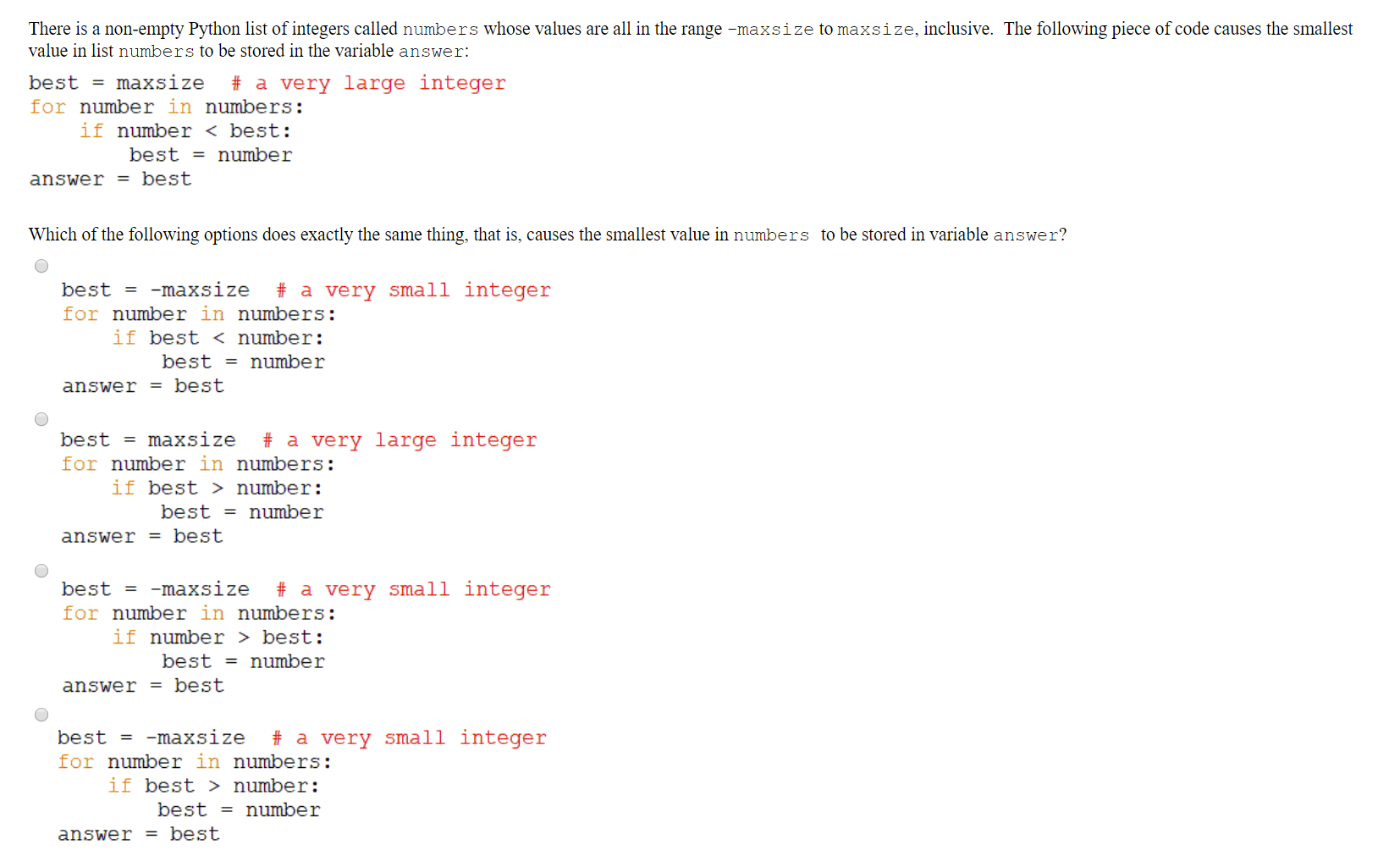 Solved There Is A Non Empty Python List Of Integers Called