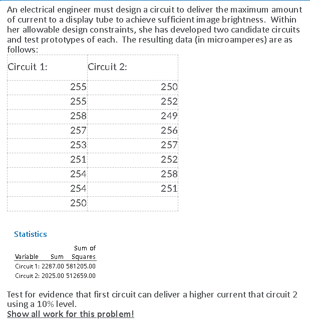 Solved An electrical engineer must design a circuit to | Chegg.com