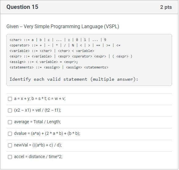 Solved Question 15 2 pts Given -- Very Simple Programming | Chegg.com