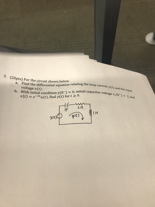 Solved For the circuit shown below a. Find the differential | Chegg.com