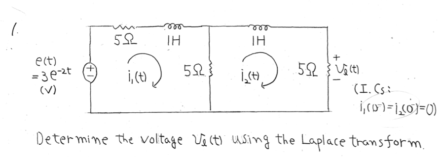 Solved Determine the voltage vl(t) using the Laplace | Chegg.com