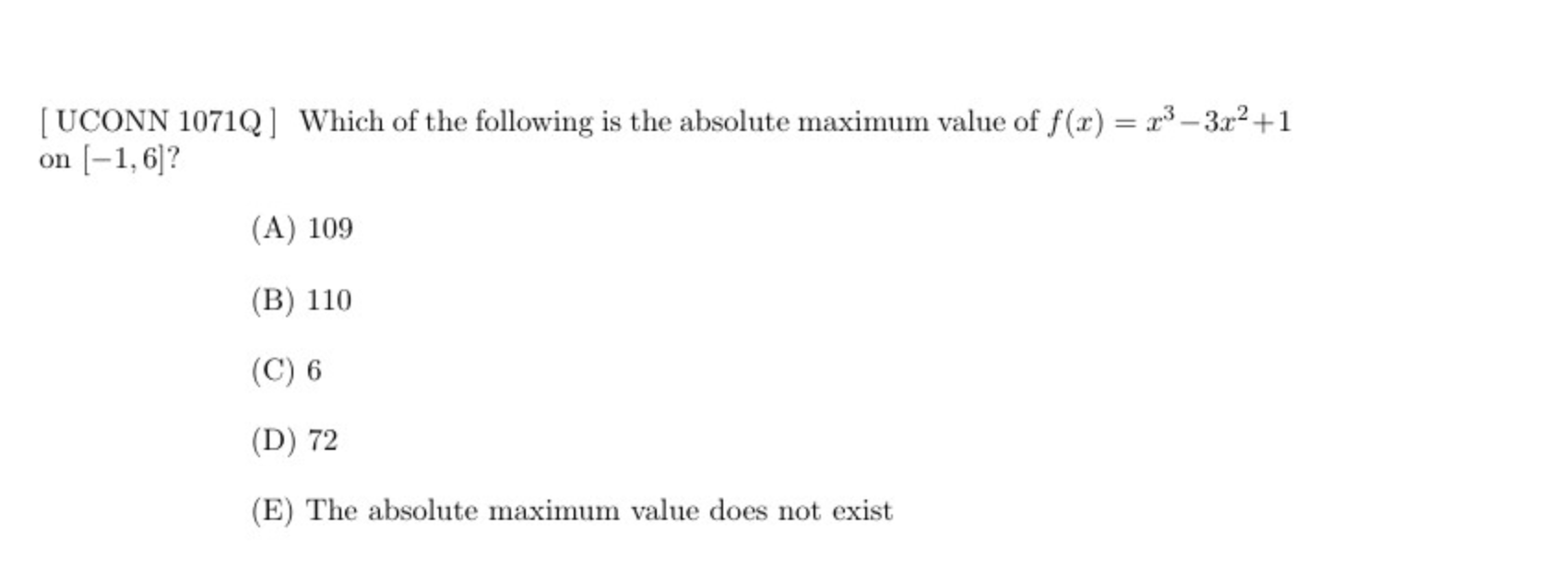 Solved [UCONN 1071Q] ﻿Which of the following is the absolute | Chegg.com