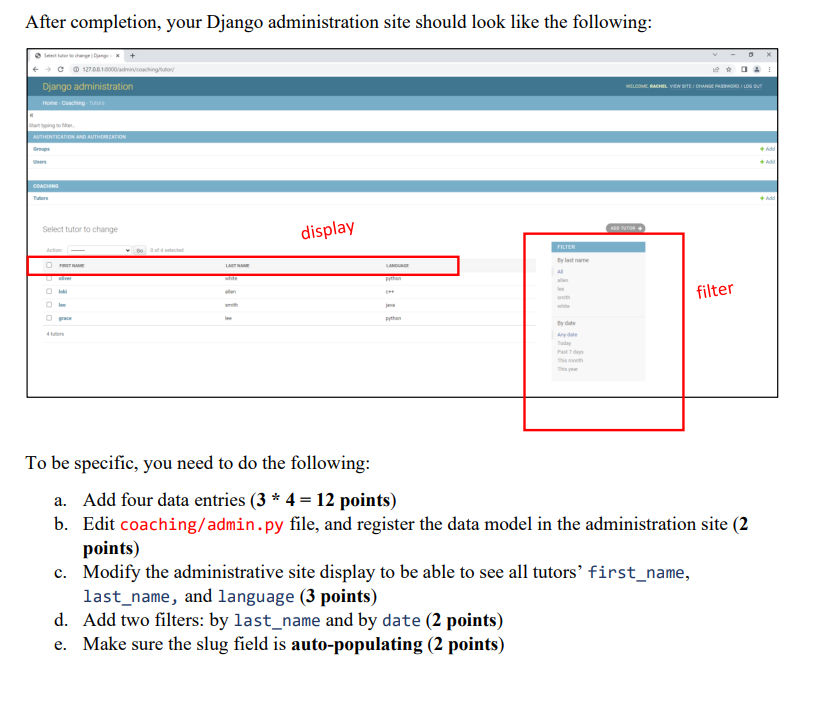 Solved 2. Our Django project is named “company_profile,” and | Chegg.com