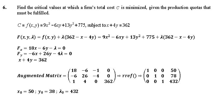 Solved Find the critical values at which a firms total cost | Chegg.com