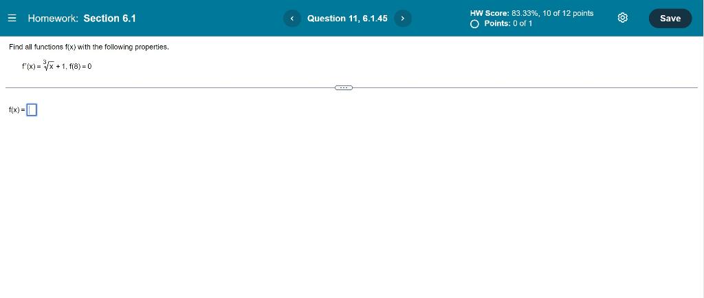 Solved E Homework Section 6 1 Question 9 6 1 41 Hw