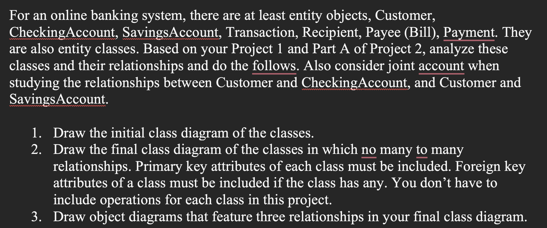 For an online banking system, there are at least | Chegg.com