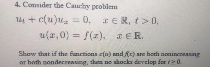 4. Consider the Cauchy problem | Chegg.com