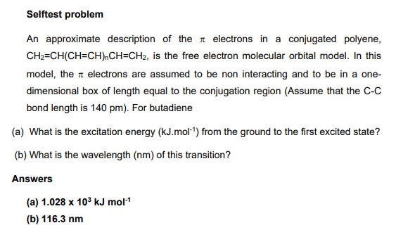 Solved Selftest problem An approximate description of the π | Chegg.com