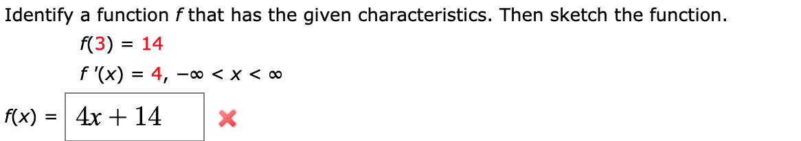 Solved Identify a function f that has the given | Chegg.com