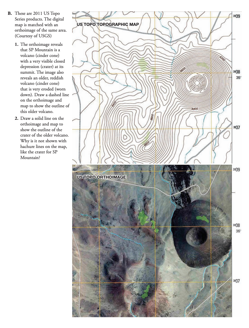 FIGURE 9.14 Contour lines for depressions. Contour | Chegg.com