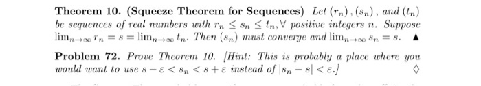 Solved Theorem 10. (Squeeze Theorem for Sequences) Let (r), | Chegg.com