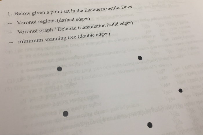 Solved below given a point in the Euclidean metric. Draw: | Chegg.com