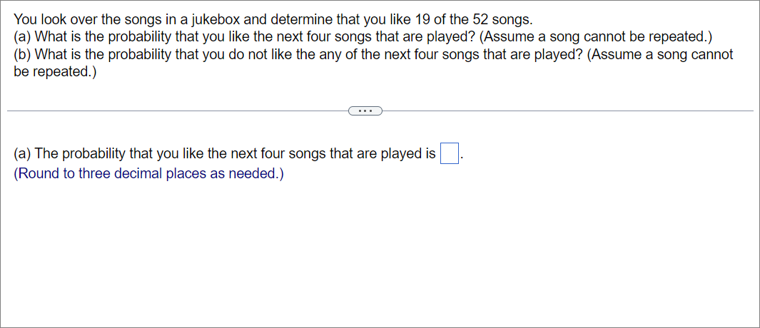 Solved You look over the songs in a jukebox and determine | Chegg.com