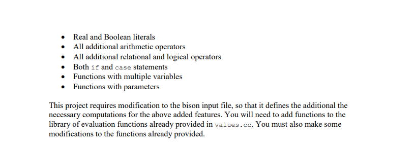 Solved CMSC 430 Project 3 The third project involves | Chegg.com