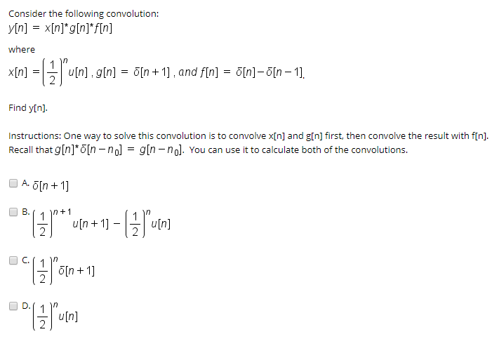 Solved Consider the following convolution where x [n]-| | | Chegg.com