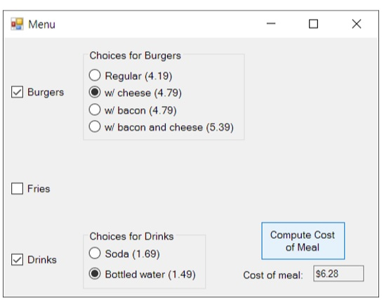 Solved Using Visual Basic, write a program to place an order | Chegg.com