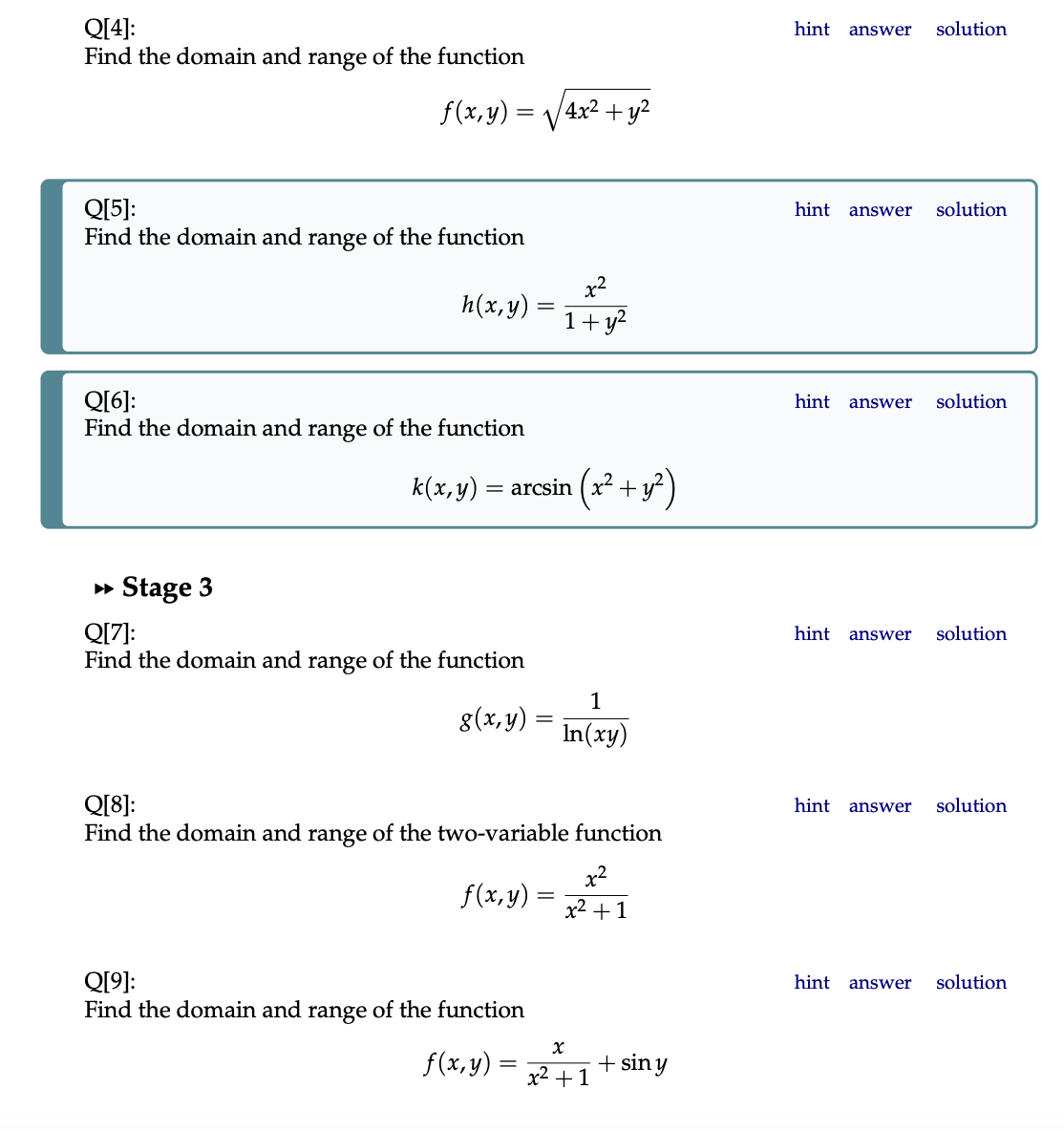 Solved Q[4]:hint answer solutionFind the domain and range of | Chegg.com