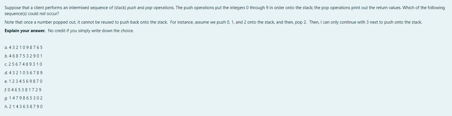 Solved sequence(s) could not occur? Explain your answer. No | Chegg.com