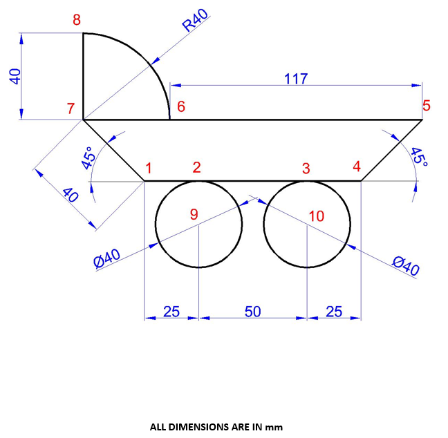 Solved Write command steps for the following drawing | Chegg.com Solved Write command steps for the following drawing | Chegg.com