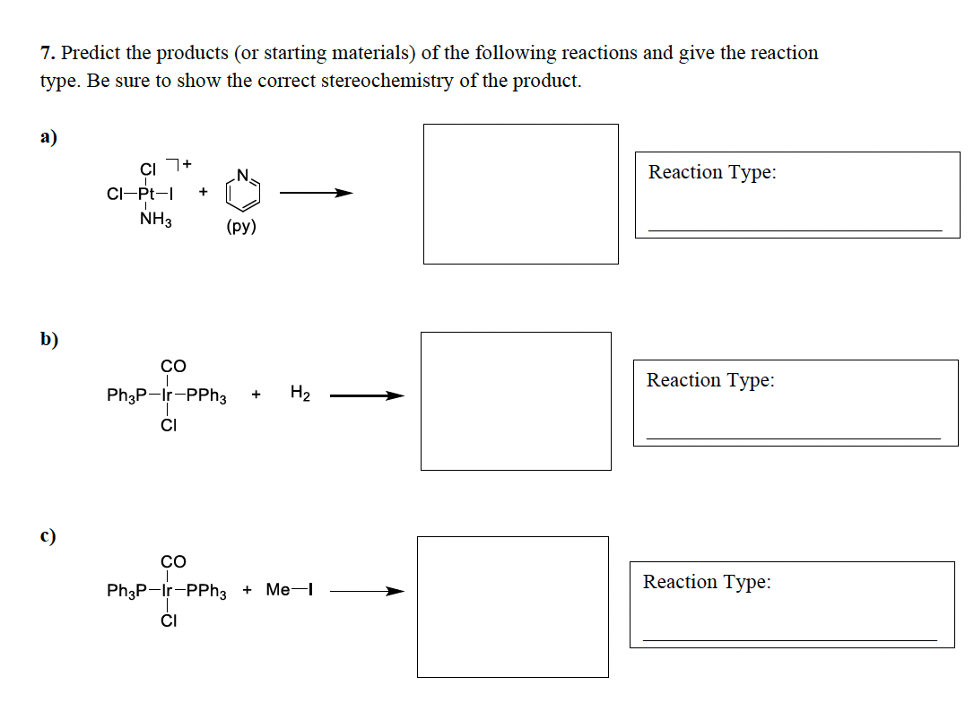 Solved 7. ﻿Predict the products (or starting materials) ﻿of | Chegg.com