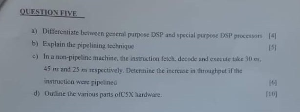 a) Differentiate between general purpose DSP and | Chegg.com