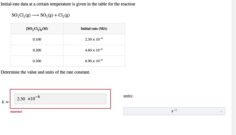 Solved Initial-rate data at a certain temperature is given | Chegg.com