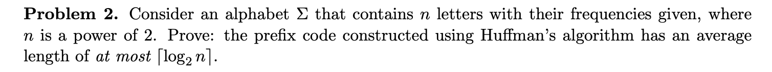 Solved Problem 2 Consider An Alphabet Σ That Contains N