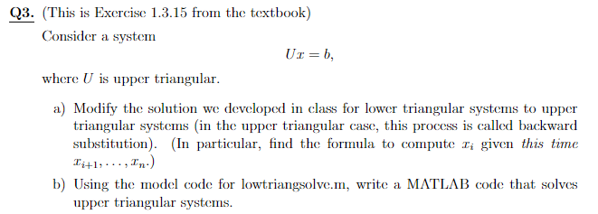 Q3. (This is Exercise 1.3.15 from the textbook) | Chegg.com
