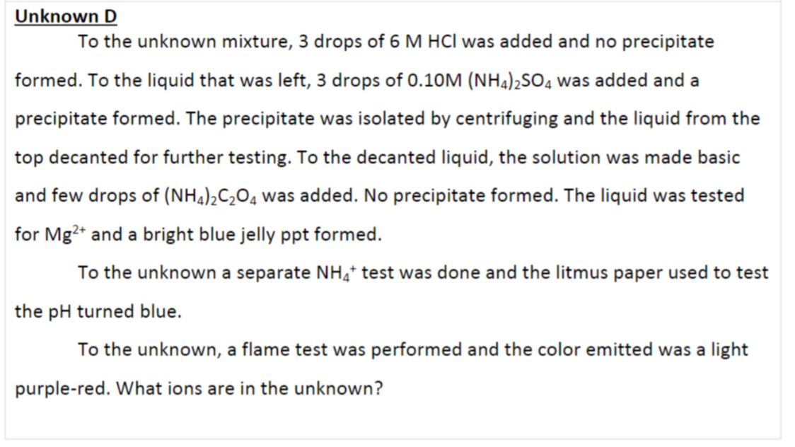 Solved Use the flow chart below to solve for the unknown D. | Chegg.com