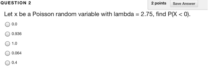 Solved Let x be a Poisson random variable with lambda = | Chegg.com