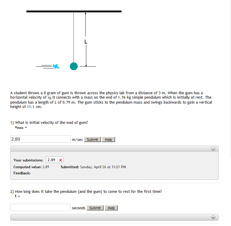 Solved A student throws a 8 gram of gum is thrown across the | Chegg.com