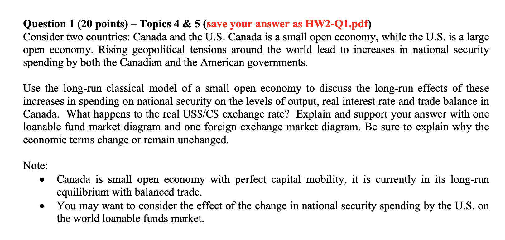 Solved Question 1 (20 points) - Topics 4 \& 5 (save your | Chegg.com