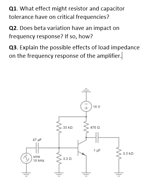 Solved Q1. What effect might resistor and capacitor | Chegg.com
