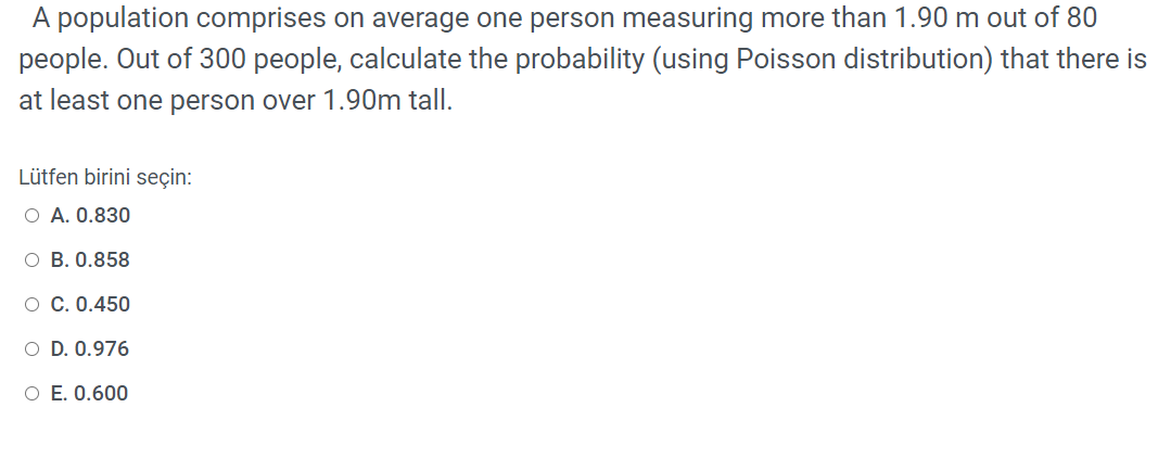 Solved A population comprises on average one person | Chegg.com