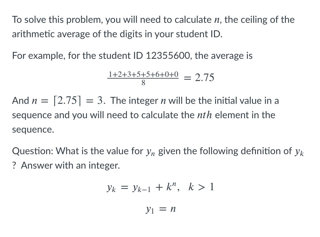 Solved To solve this problem, you will need to calculate n, | Chegg.com