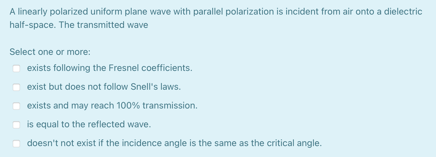Solved A linearly polarized uniform plane wave with parallel | Chegg.com
