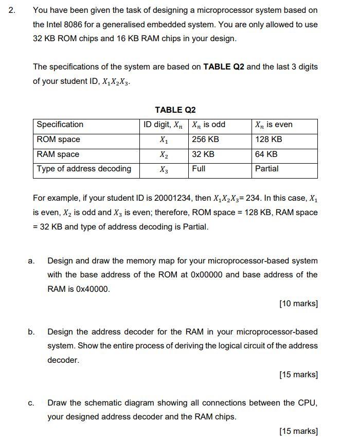 2 2. You have been given the task of designing a | Chegg.com
