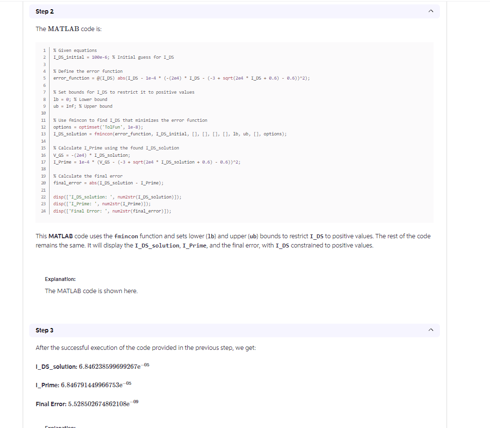 Local minimum possible. Constraints satisfied.fmincon | Chegg.com