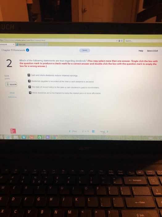 Solved C Search Chapter 11 Homework Help Save & Exit Which | Chegg.com