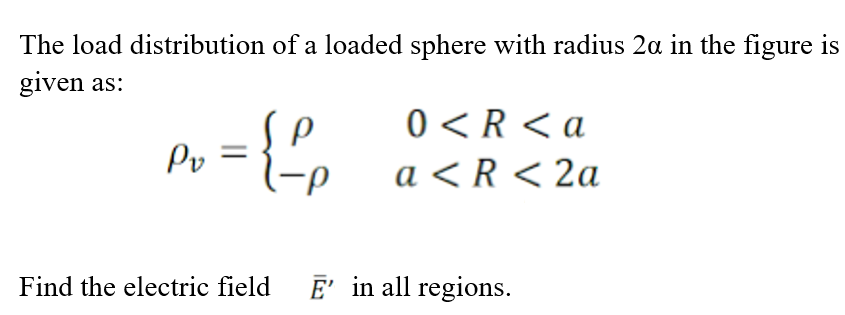 Solved The load distribution of a loaded sphere with radius | Chegg.com