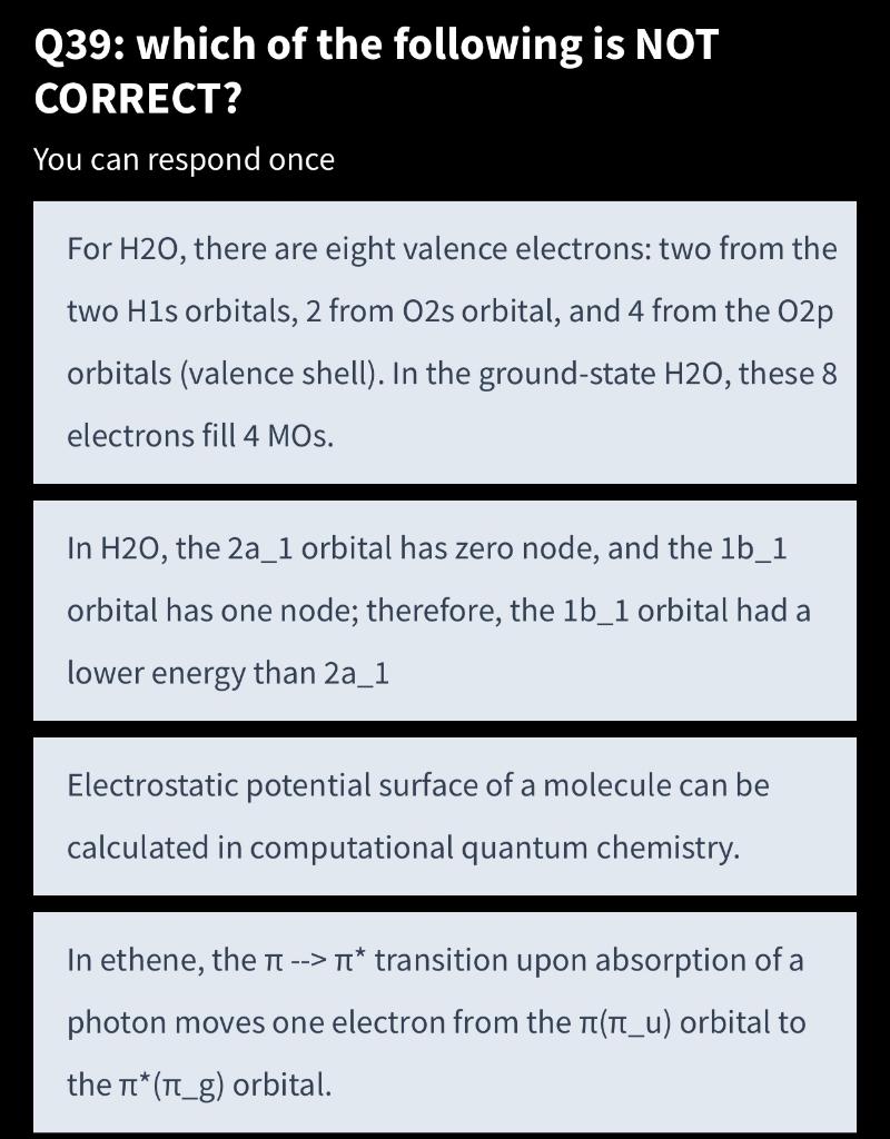 Solved For H2O, there are eight valence electrons: two from | Chegg.com