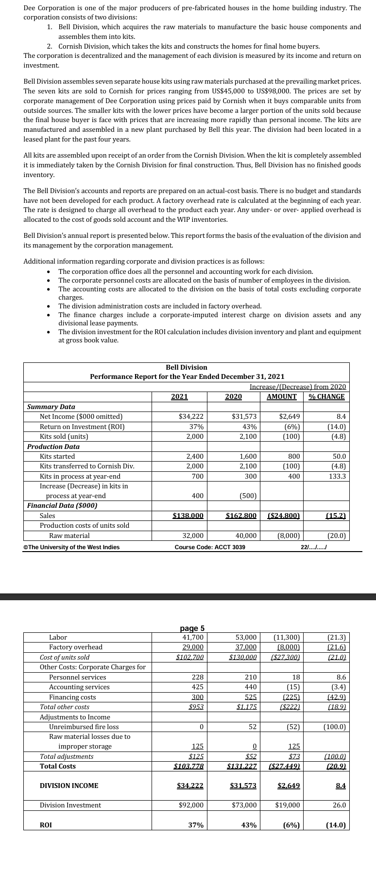 Solved (a) ﻿Discuss 3 ﻿reasons why performance reporting is | Chegg.com